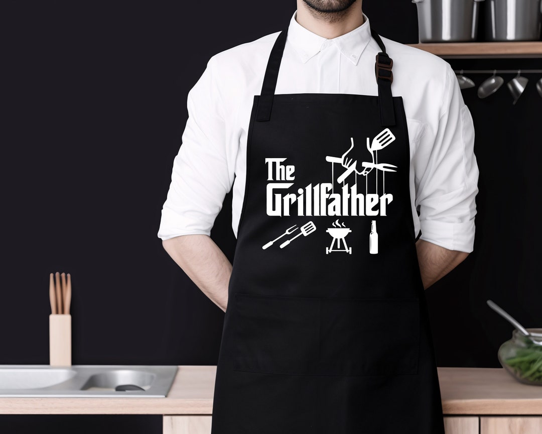 The Grillfather Apron, Dad Apron, Father's Day Gift Apron, Funny Gift ...