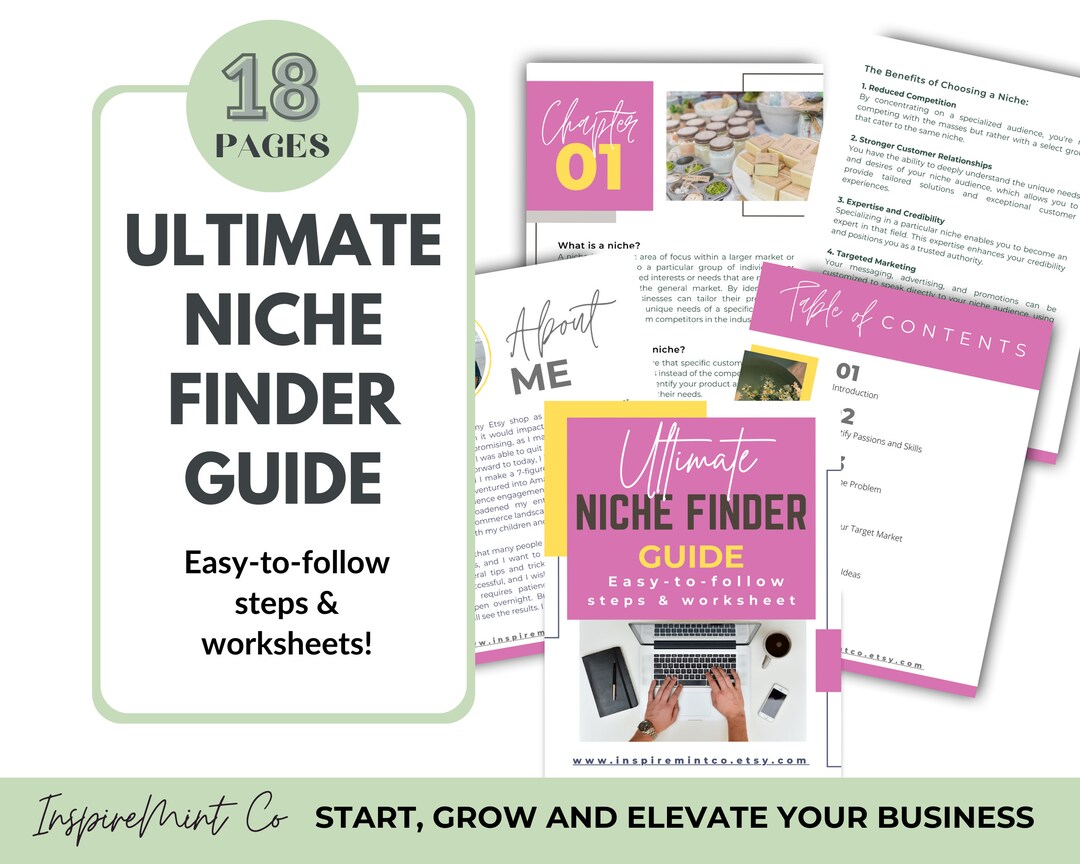 Niche Finder Guide, How to Niche Down and Solve Problems Workbook ...
