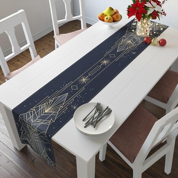 Navy Table Runner - Etsy