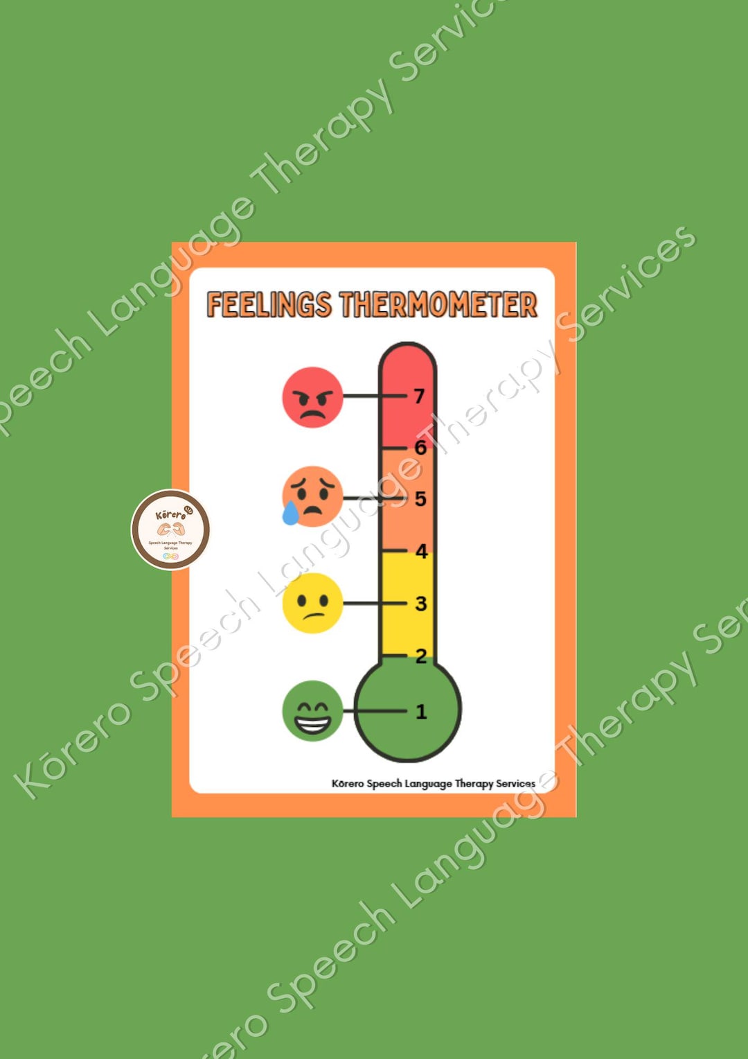 Feelings Thermometer for Emotional Regulation - Kids - Etsy