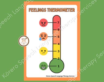 Feelings Thermometer for Emotional Regulation - Kids - Etsy