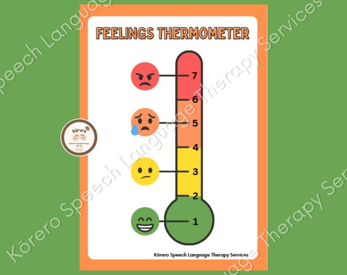 Feelings Thermometer for Emotional Regulation - Kids - Etsy