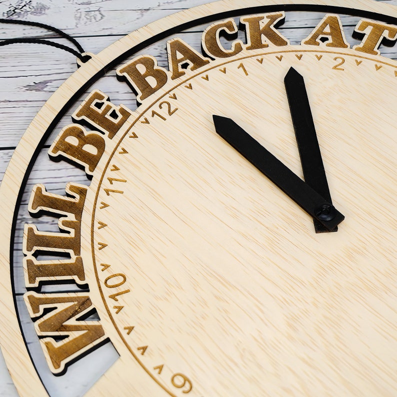 Personalized 'will Return' Clock Sign: Custom Business Decor - Etsy