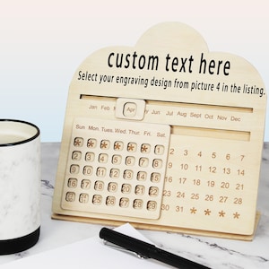 Handmade Home Wooden Perpetual Calendar-custom Engraving - Etsy