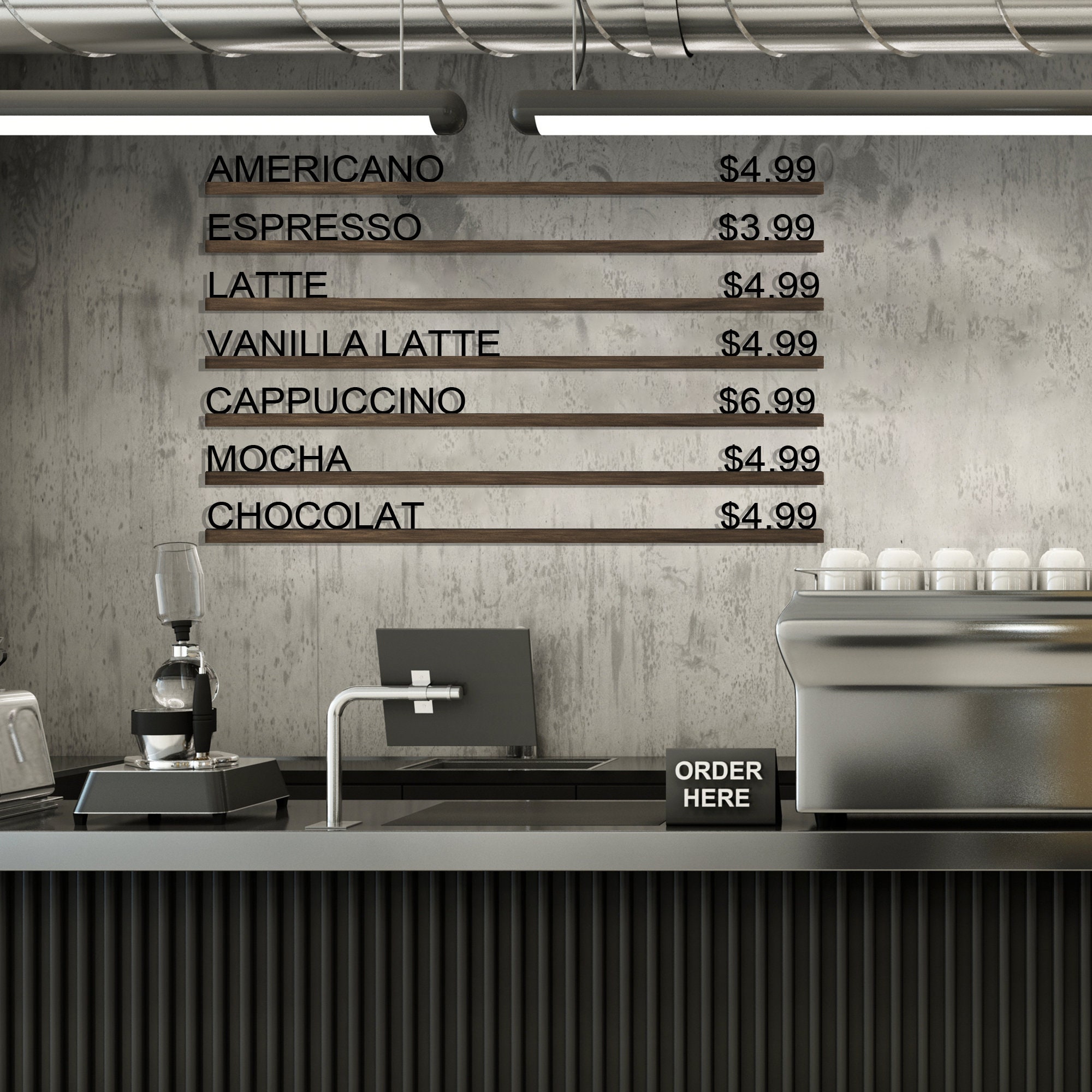 3" Acrylic Letters, Numbers, and Symbols for Wood Menu Board and Letter ...