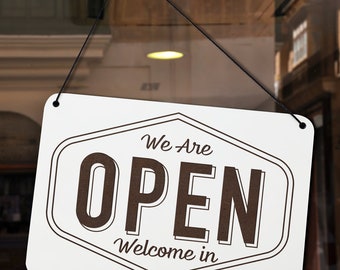 Personalized Open Closed Sign: Reversible Wooden Business Sign - Etsy