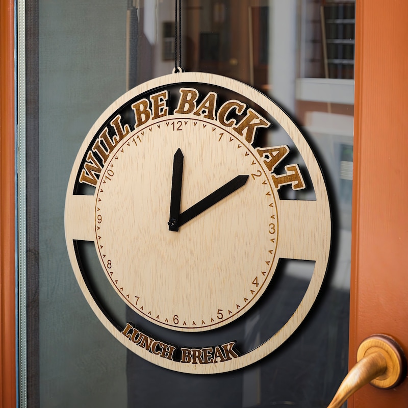 Out to Lunch Be Back at Sign - Etsy