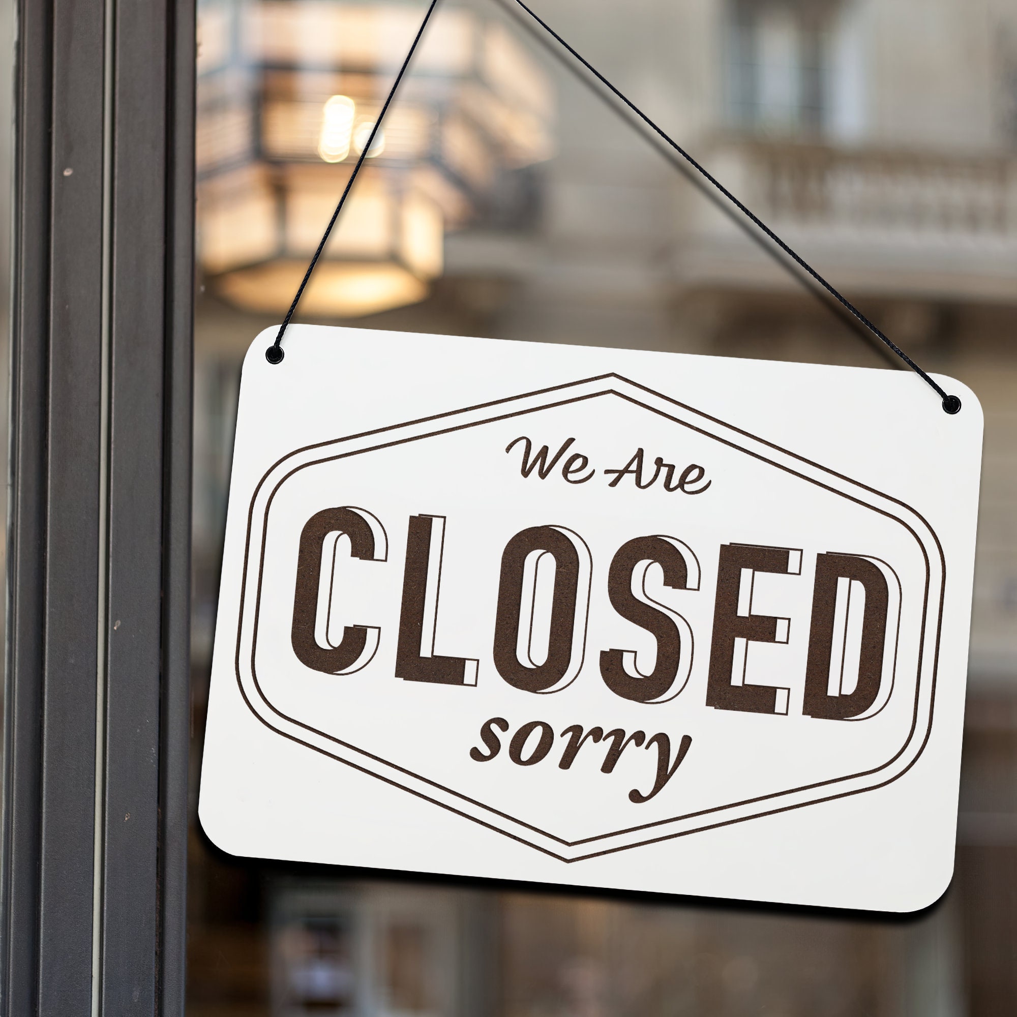 Personalized Open Closed Sign: Custom Engraved Reversible Business Sign ...