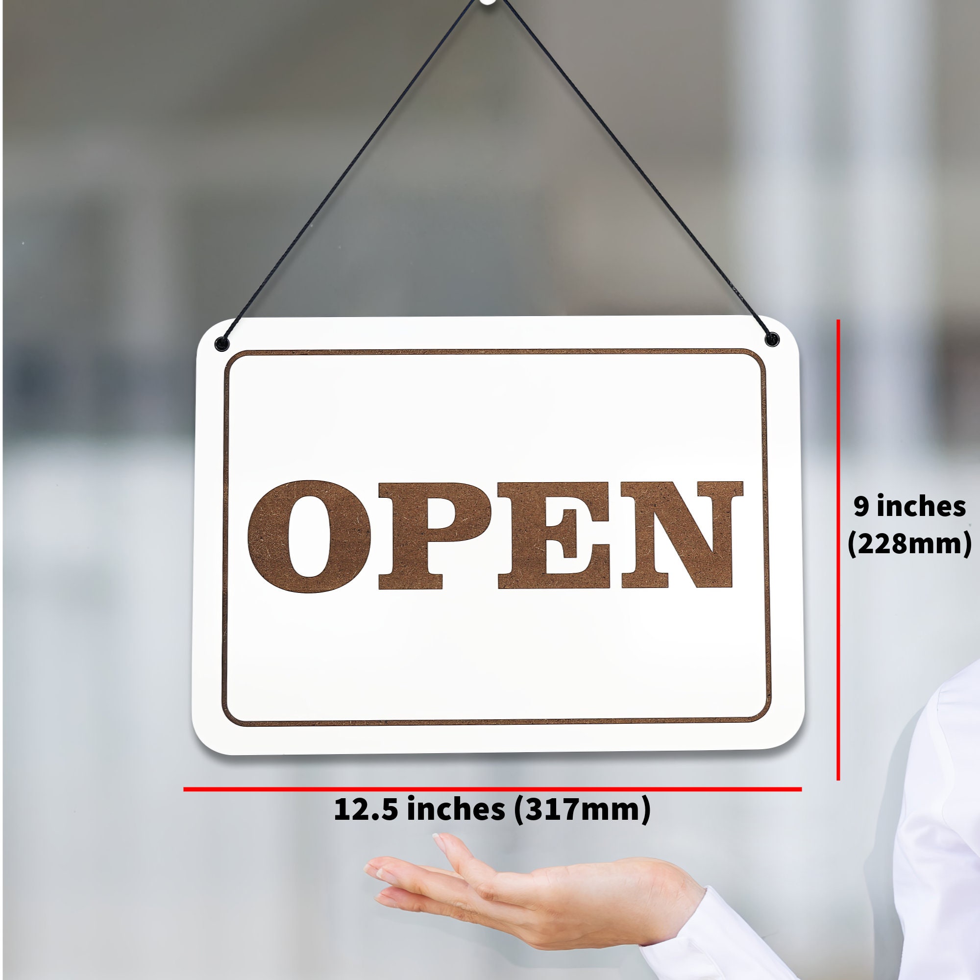 Personalized Open Closed Sign: Custom Engraved Reversible Business Sign ...