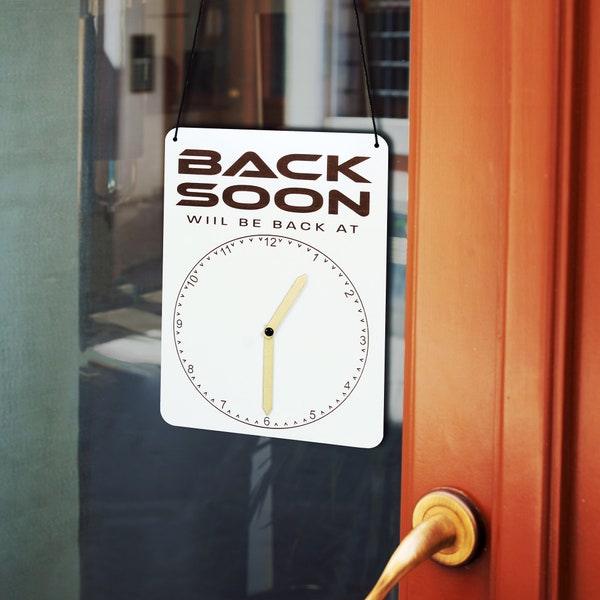 Be Back Soon Sign - Etsy