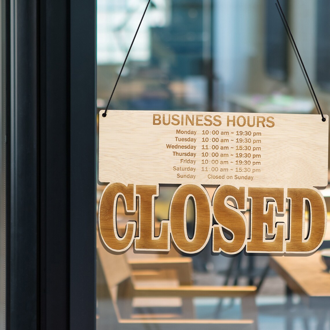 Personalized Open Sign Closed Sign Business Hour Sign Window Sign for ...
