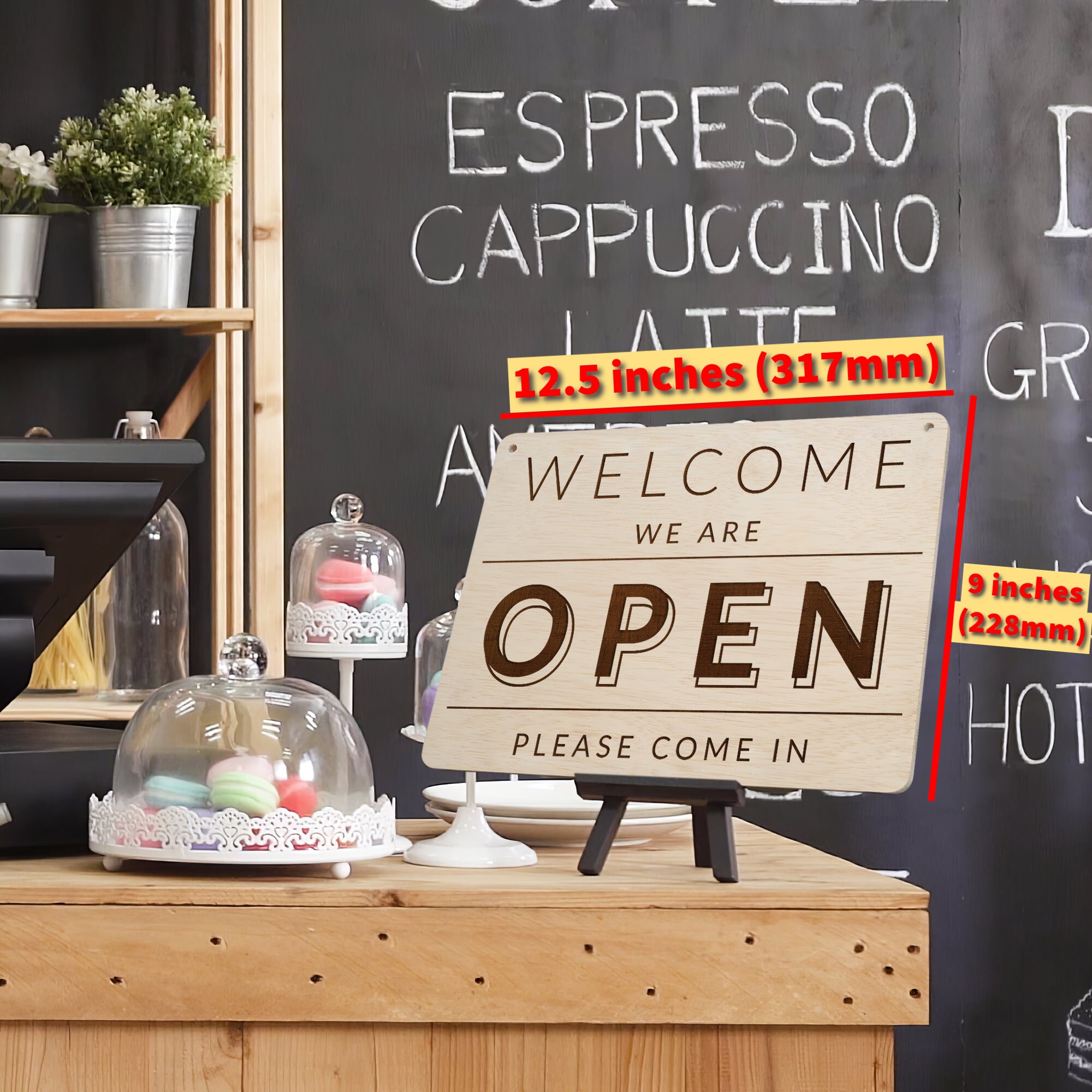 Personalized Open Closed Sign: Reversible Wooden Business Sign - Etsy