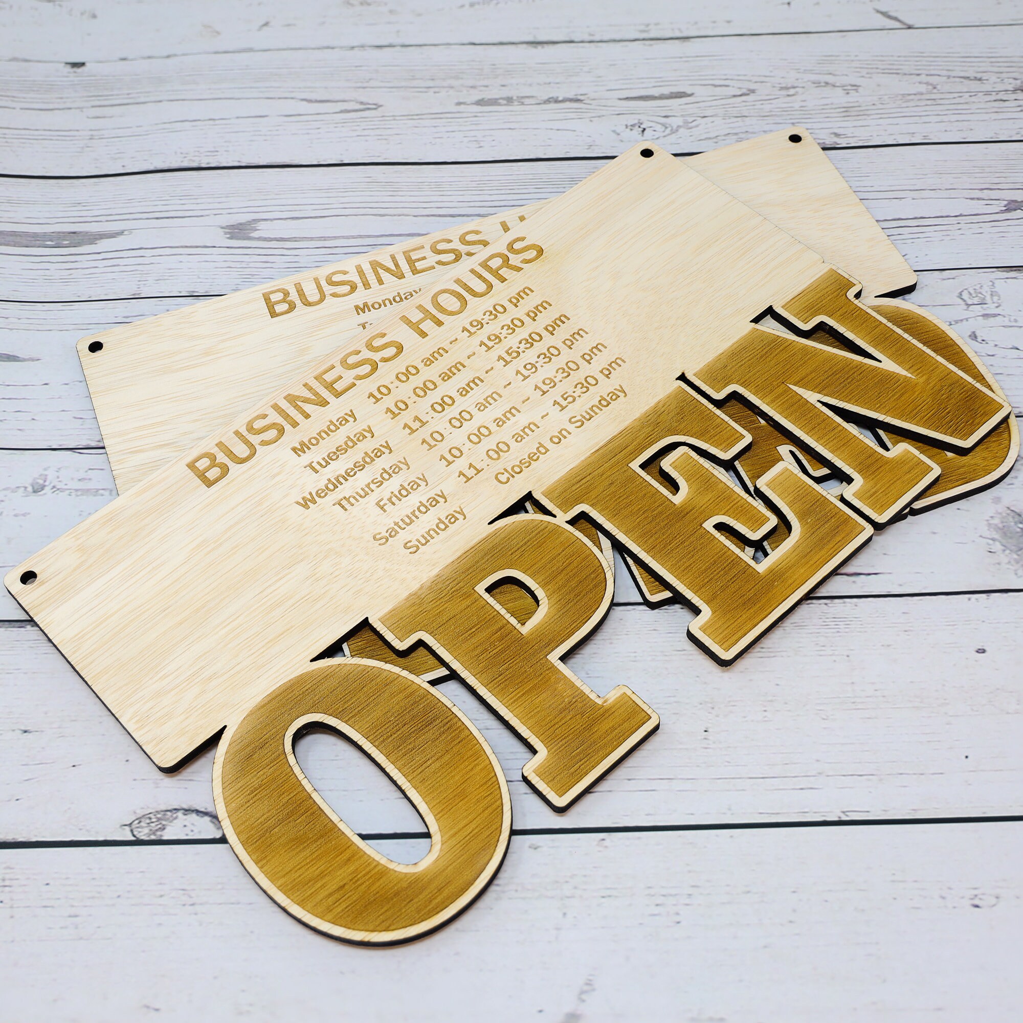 Personalized Open Sign Closed Sign Business Hour Sign Window Sign for ...