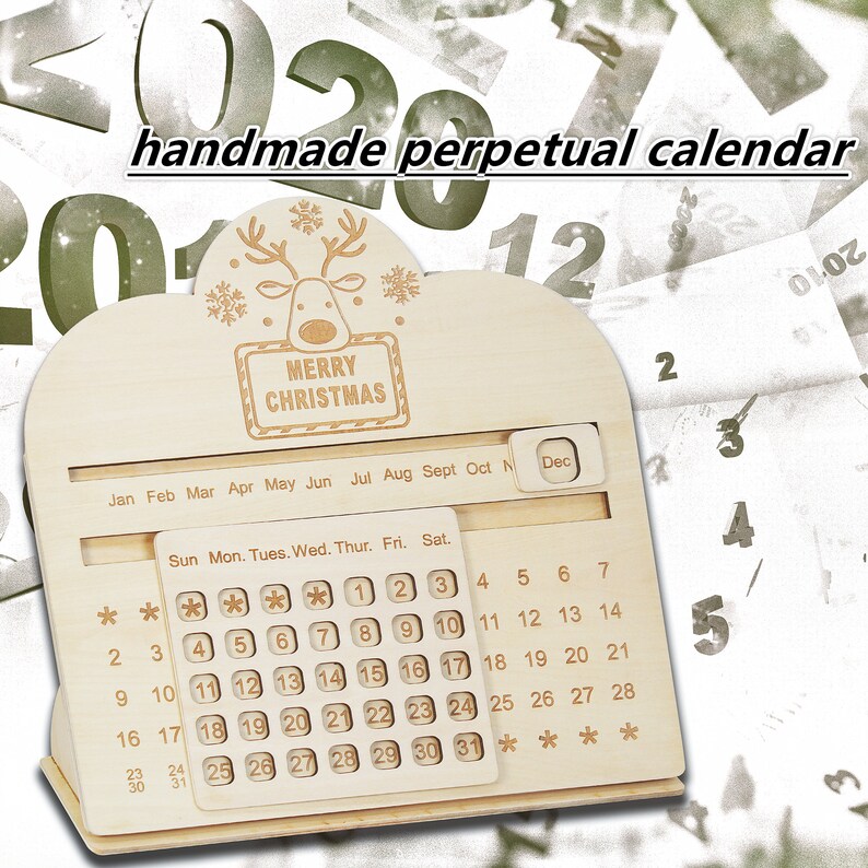 Handmade Home Wooden Perpetual Calendar-custom Engraving - Etsy