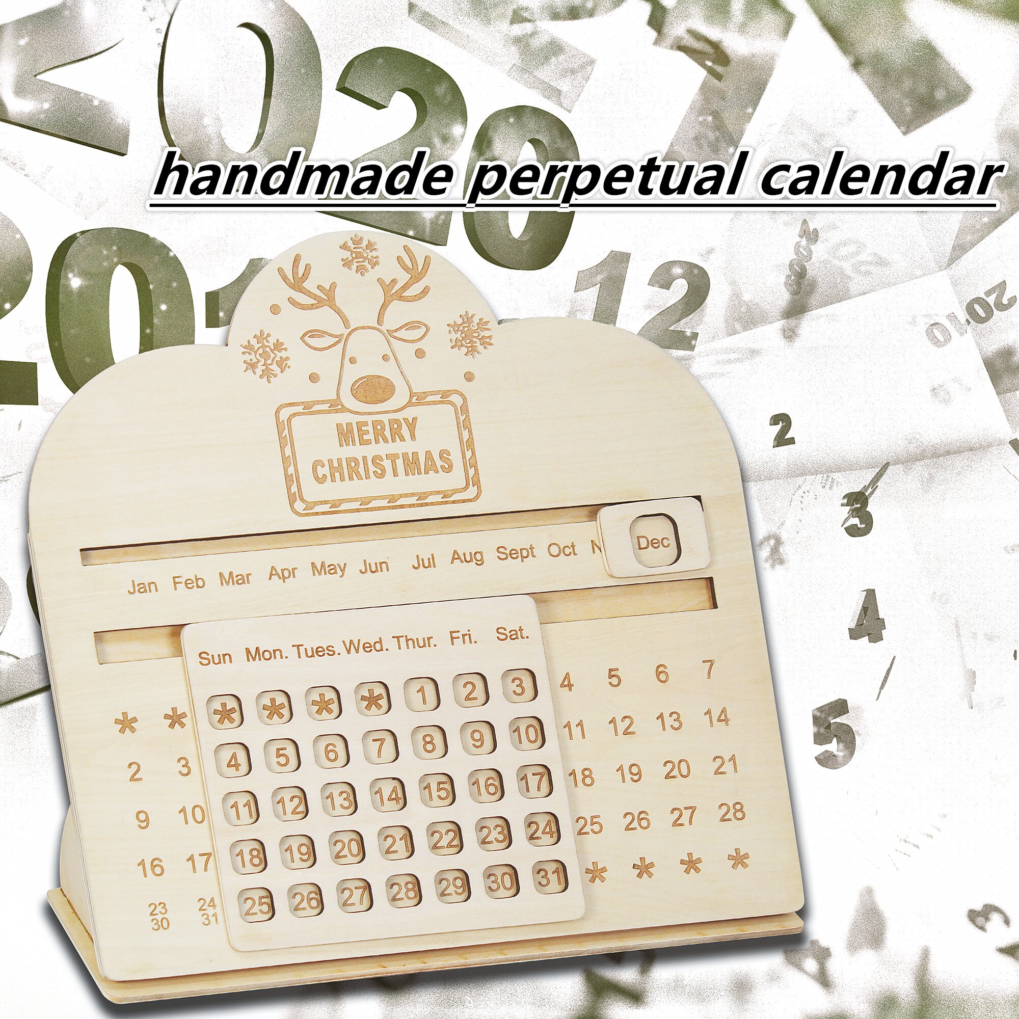 Handmade Home Wooden Perpetual Calendar-custom Engraving - Etsy