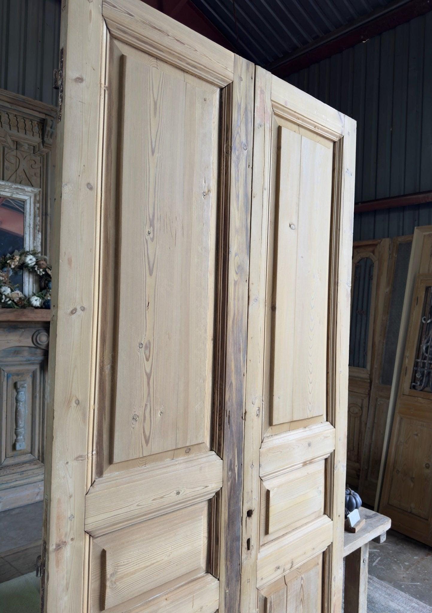 Antique 3 Panel Solid French Doors - 43.25x96 E82 - Etsy