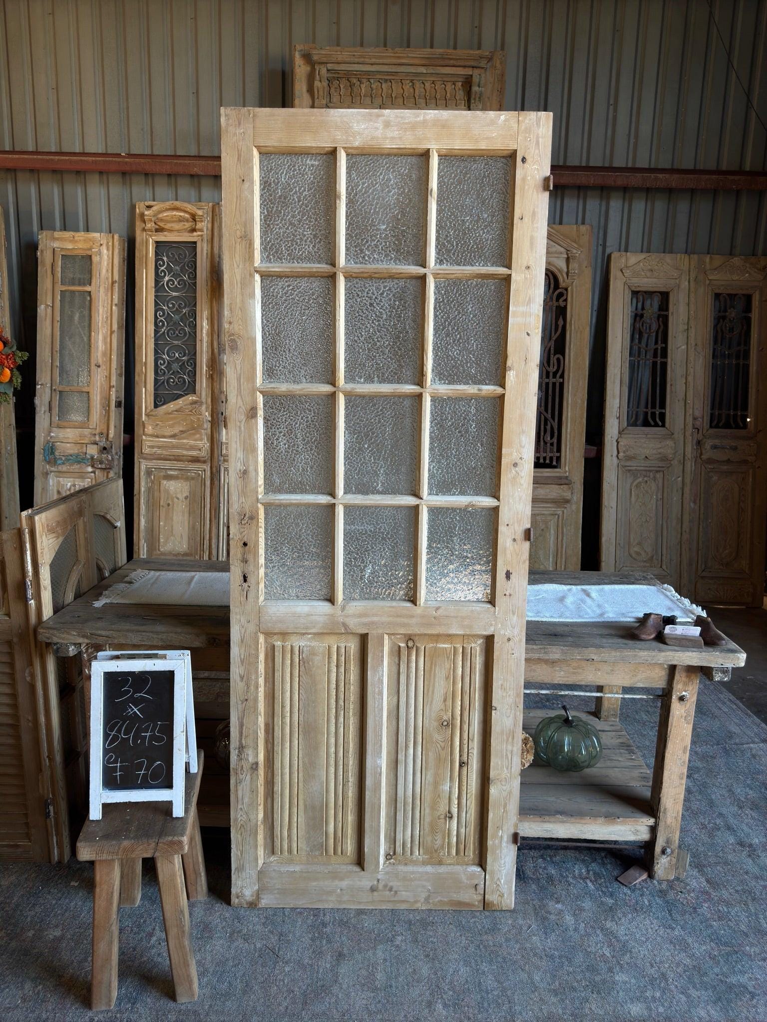 The 12 Lite Antique Single Glass Door 32x84.75 F70 - Etsy
