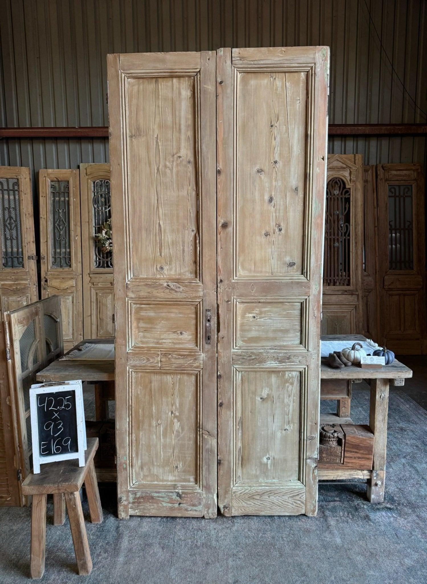 The 3 Panel Solid French Doors - 42.25x93 E169 - Etsy