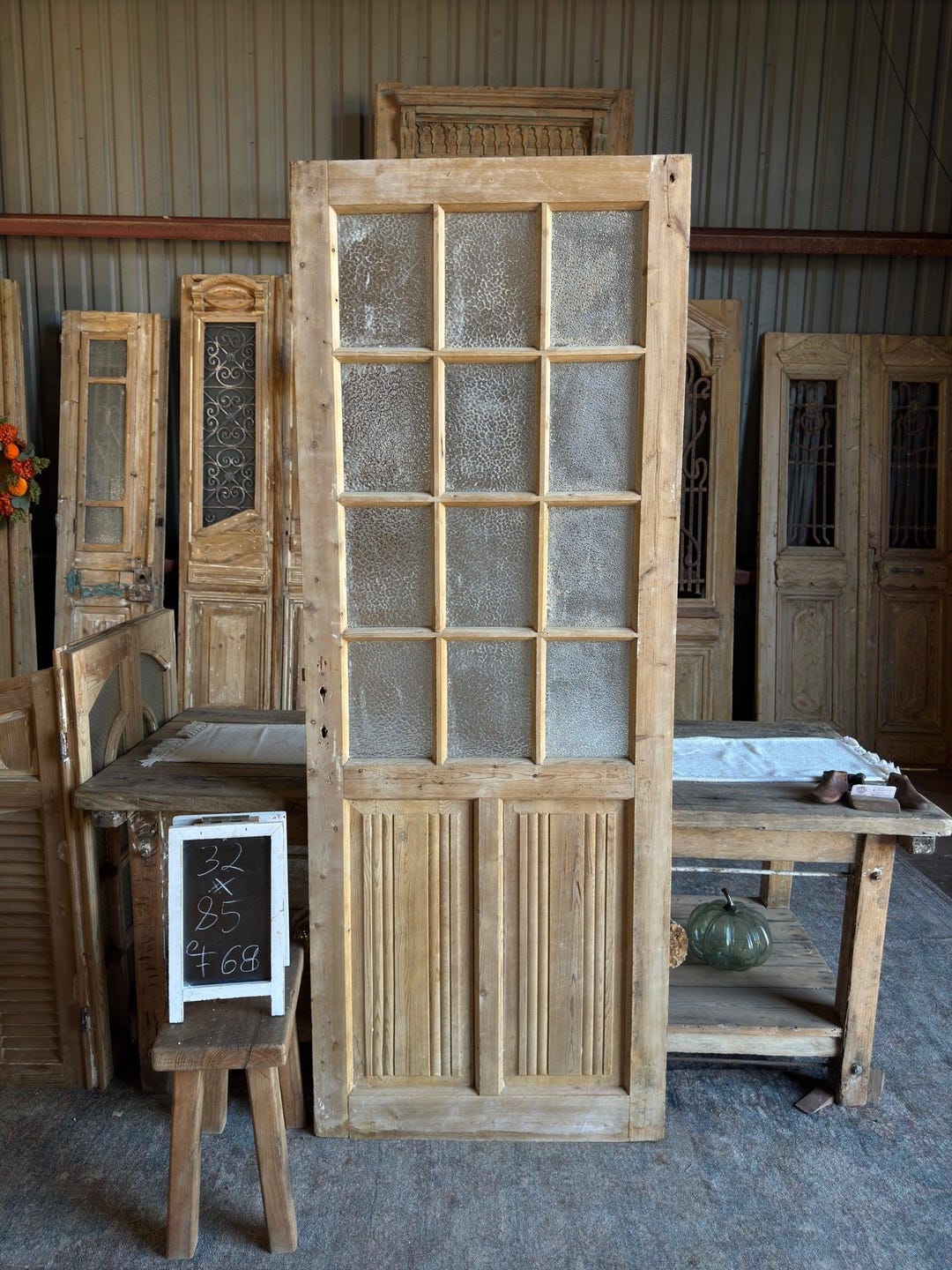 The 12 Lite Antique Single Glass Door - 32x85 F68 - Etsy