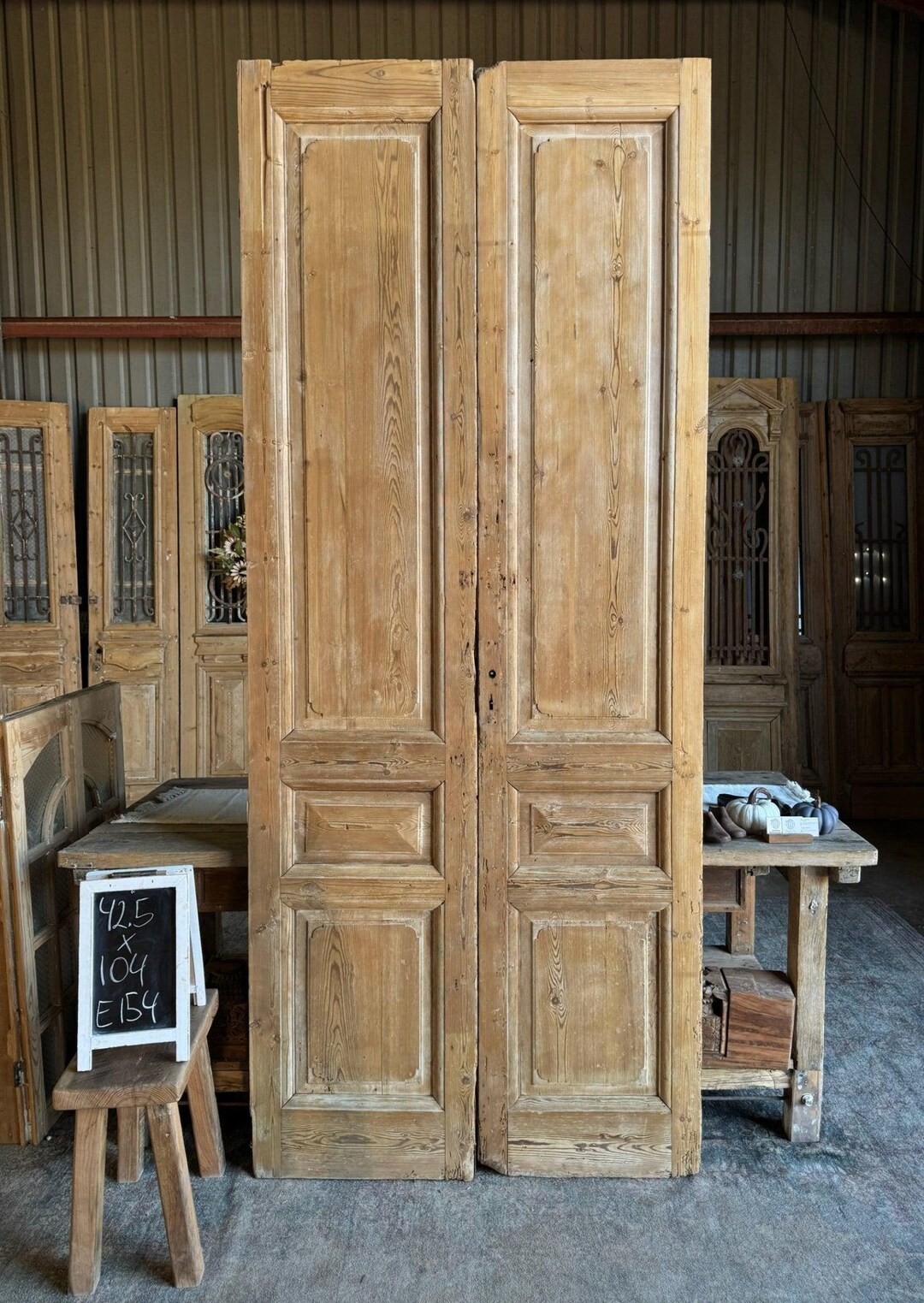 The 19th Century Antique French Doors 42.5x104 E154 - Etsy