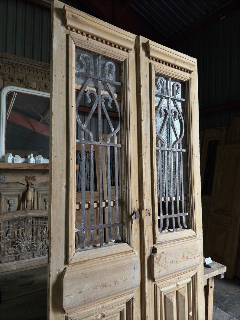 Stately Antique Iron French Doors - 47.25x101 H183 - Etsy