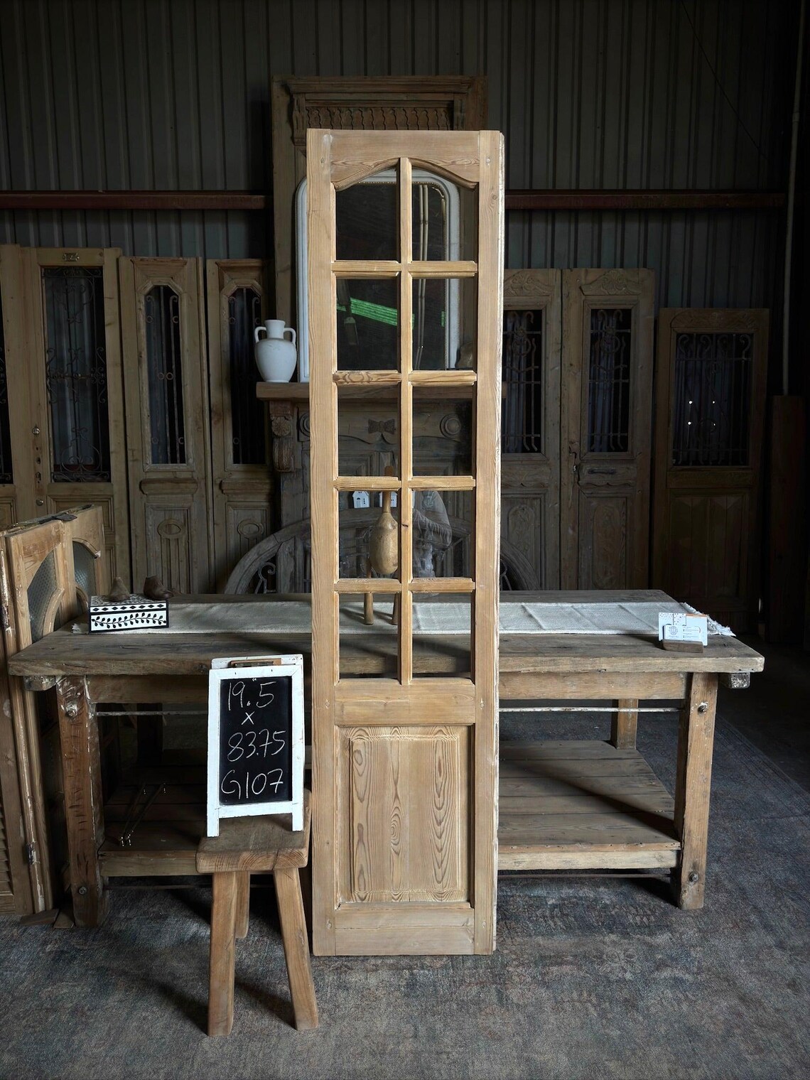 The 10 Light Single Antique Glass Door - 19.5x83.75 G107 - Etsy