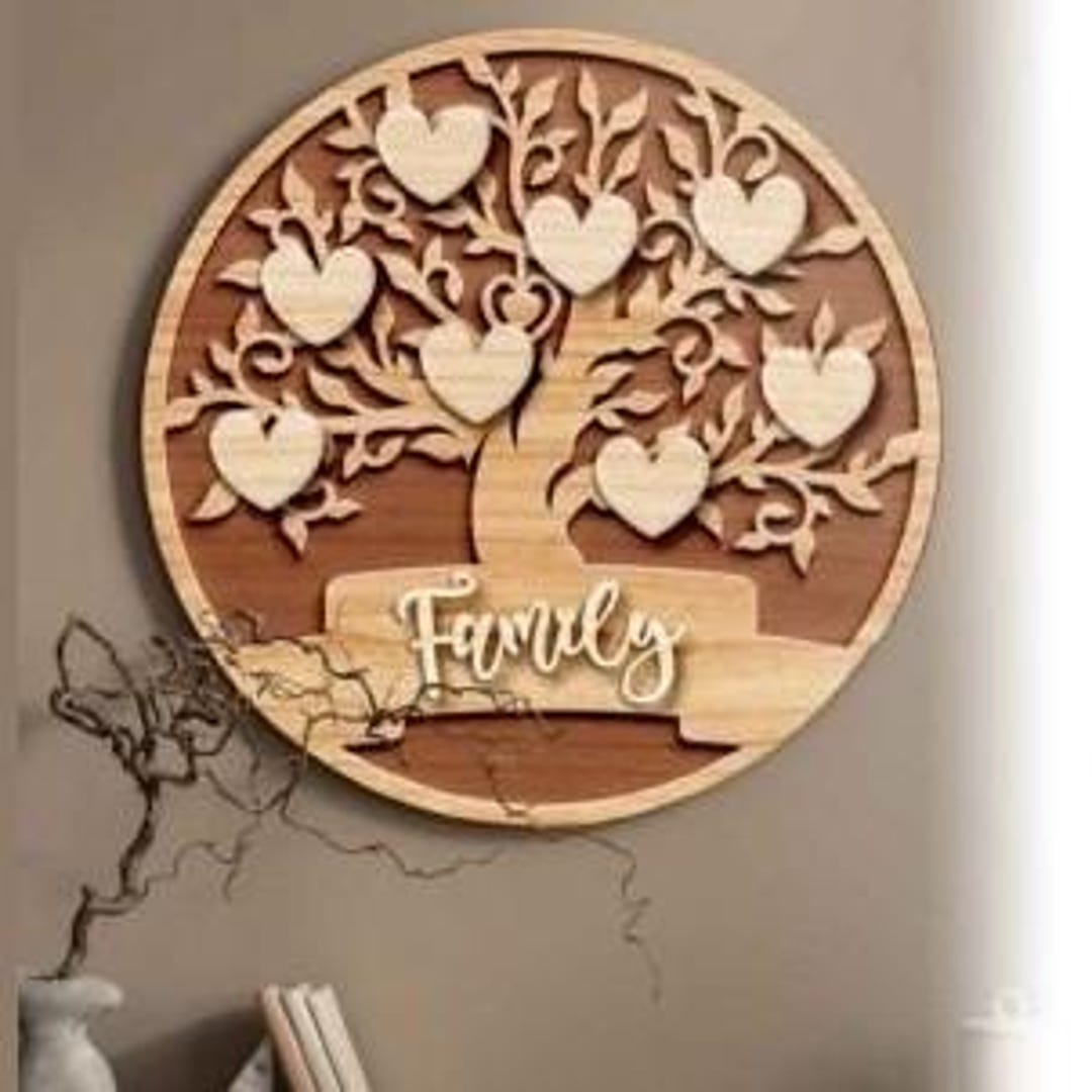 Family Tree Laser Cutting Machine | Svg Png Ai Eps Dxf|mother's Day ...