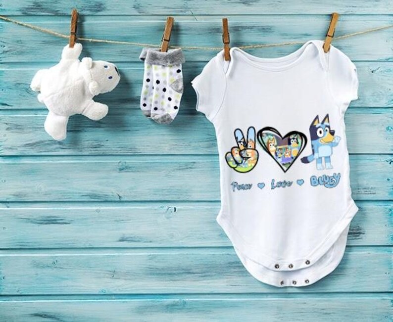 Peace Love Bluey PNG | Quality 300 DPI | Bluey Sublimation | Digital ...