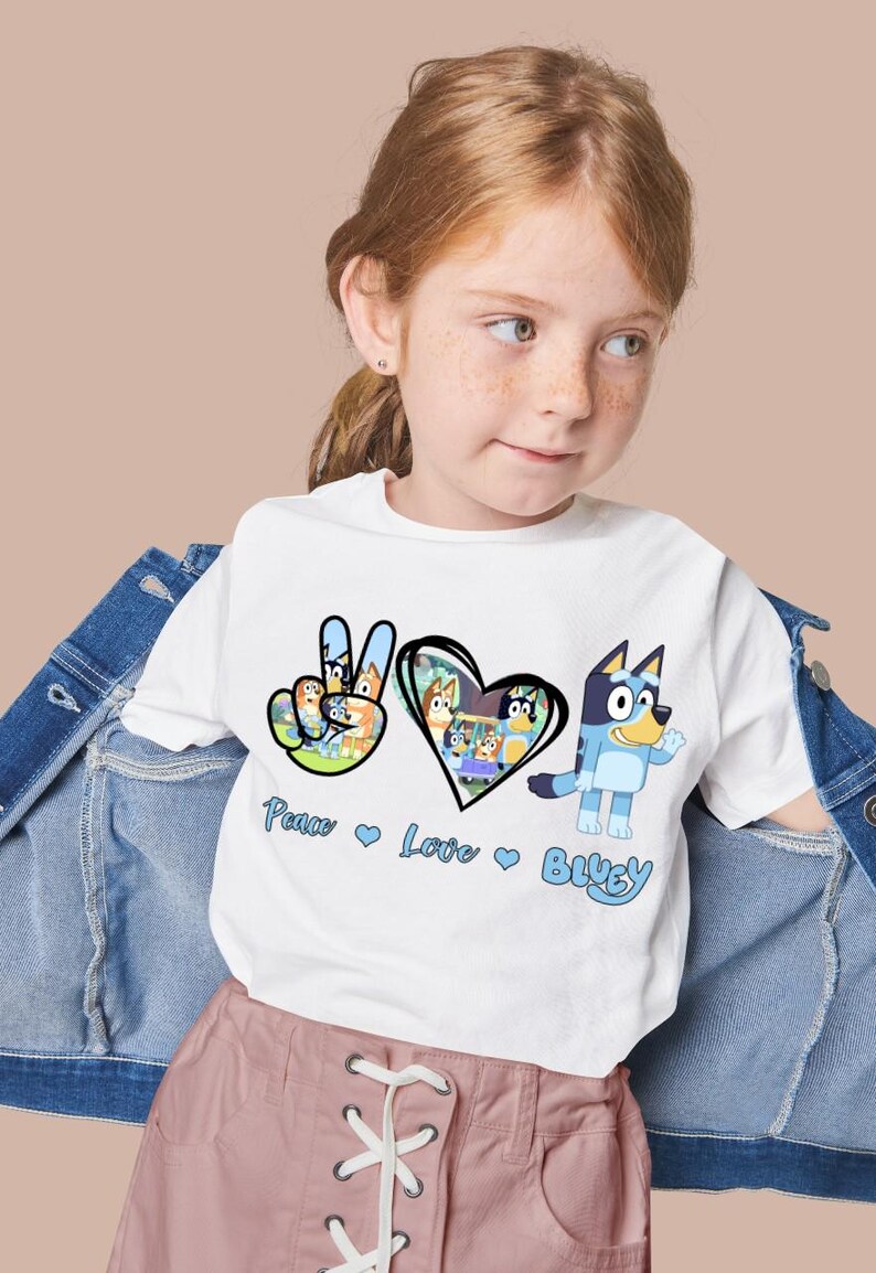 Peace Love Bluey PNG | Quality 300 DPI | Bluey Sublimation | Digital ...