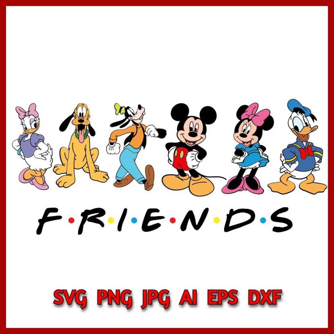 Mickey and Friends Logo Svg Png Jpg Ai Eps Dxf |mickey Cut File ...