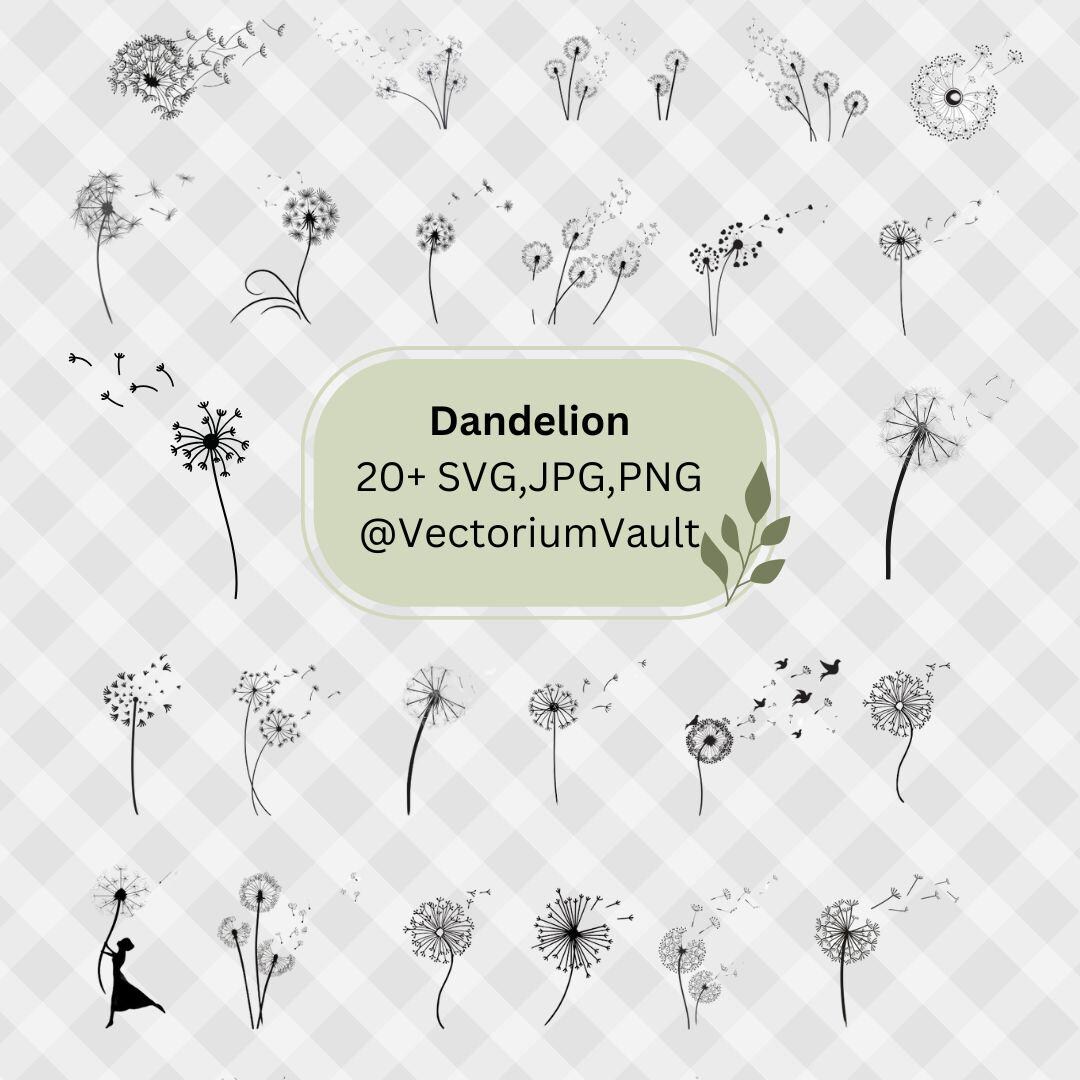 Dandelion Svg Bundle, Dandelion Svg, Cut Files for Cricut, Silhouette ...