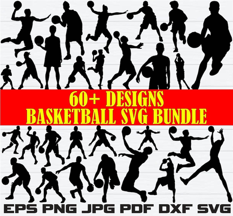 60 Basketball Svg Bundle, Basketball Clipart, Basketball Cut Files for ...