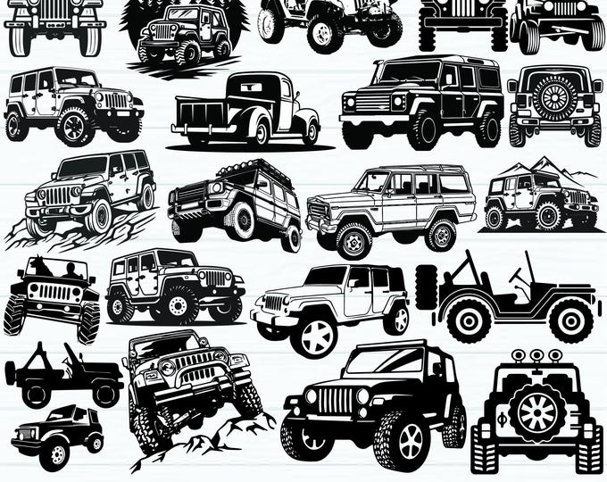 Jeep SVG PNG DXF Bundle Jeep Svg Jeep Life Jeeps Jeep Vector off Road ...