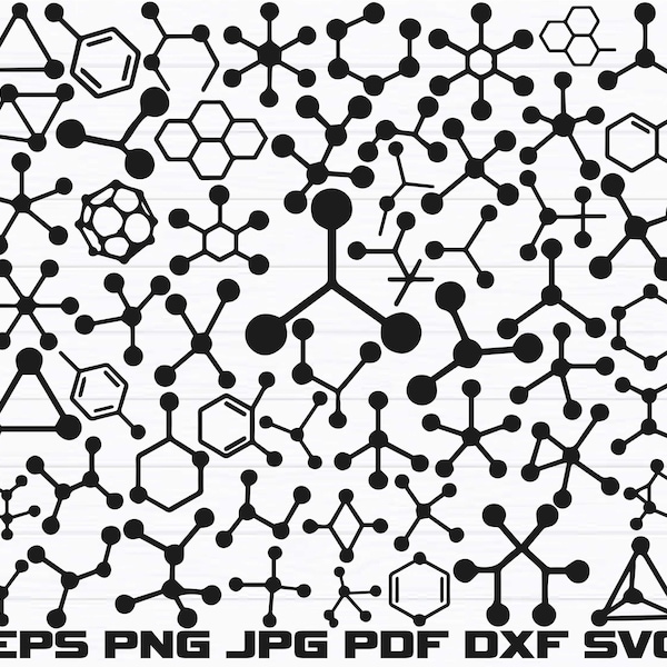 Molecule Svg - Etsy