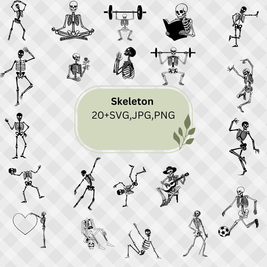 SKELETON SVG, Dancing Skeleton Svg, Skeleton Svg Bundle, Skeleton ...