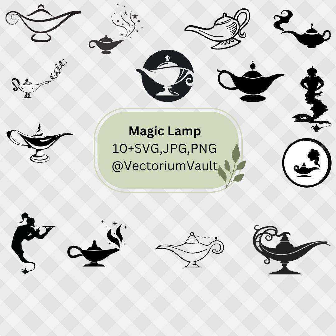 Magic Lamp Svg, Magic Lamp Png Bundle, Svg Cut Files, Magic Lamp Cricut ...