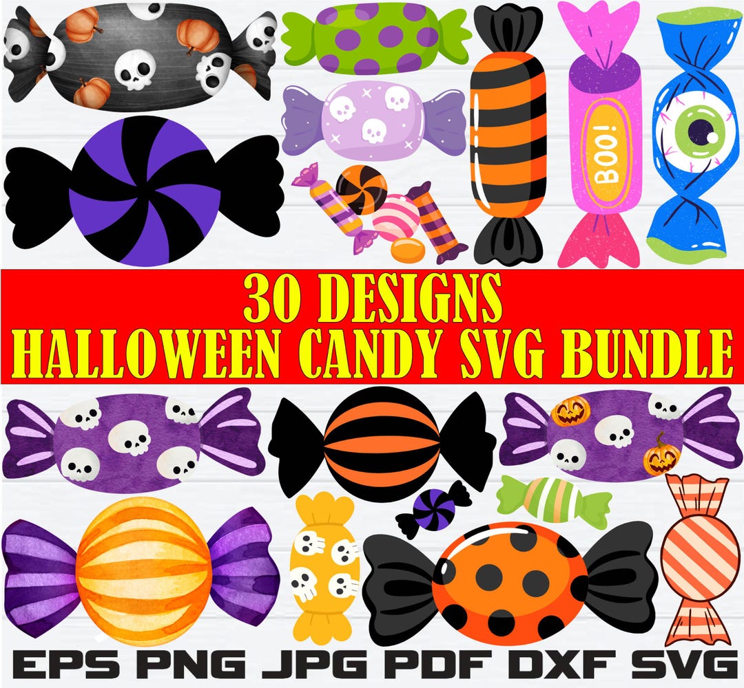 Halloween Candy Svg Bundle, Candy Svg, Candy Clipart, Candy Cut Files ...