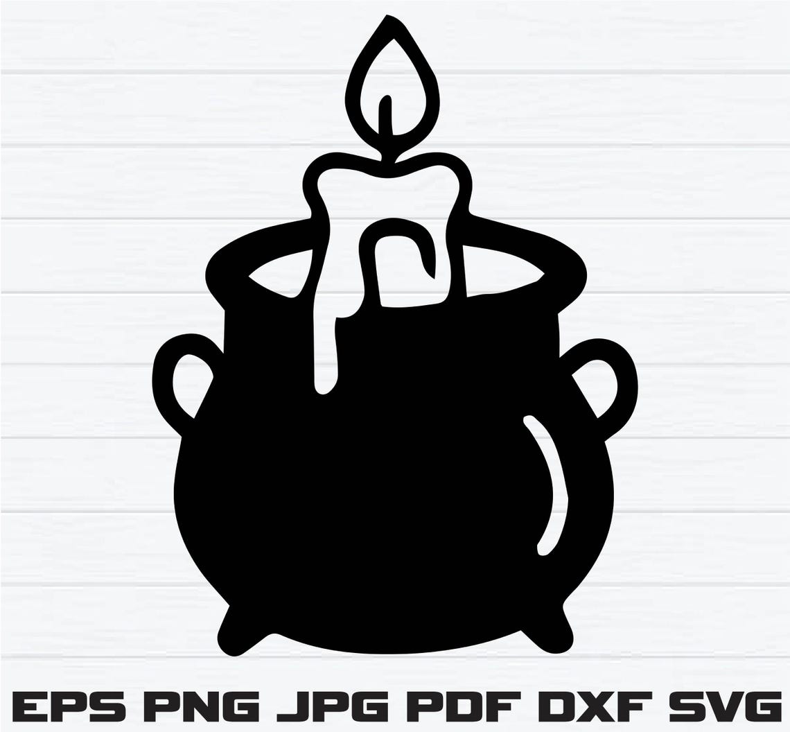 Witch Cauldron Svg Bundle, Halloween Pot Svg, Cauldron Silhouette ...