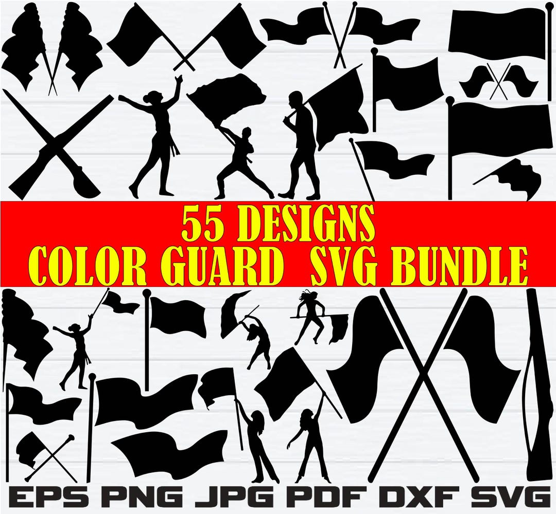Color Guard Svg Bundle, Color Guard Clipart, Color Guard Cut Files for ...