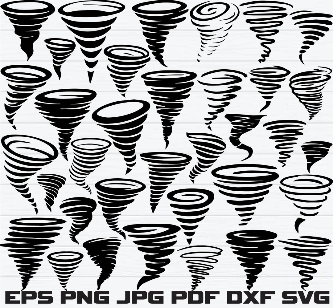 Tornado Svg Bundle, Tornado Clipart, Storm Svg Bundle, Tornado Cut ...