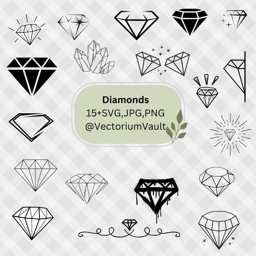 DIAMOND SVG, Diamond SVG Files, Svg Files, Diamond Vector, Cricut ...