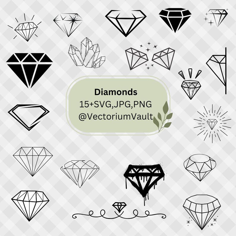 DIAMOND SVG, Diamond SVG Files, Svg Files, Diamond Vector, Cricut ...