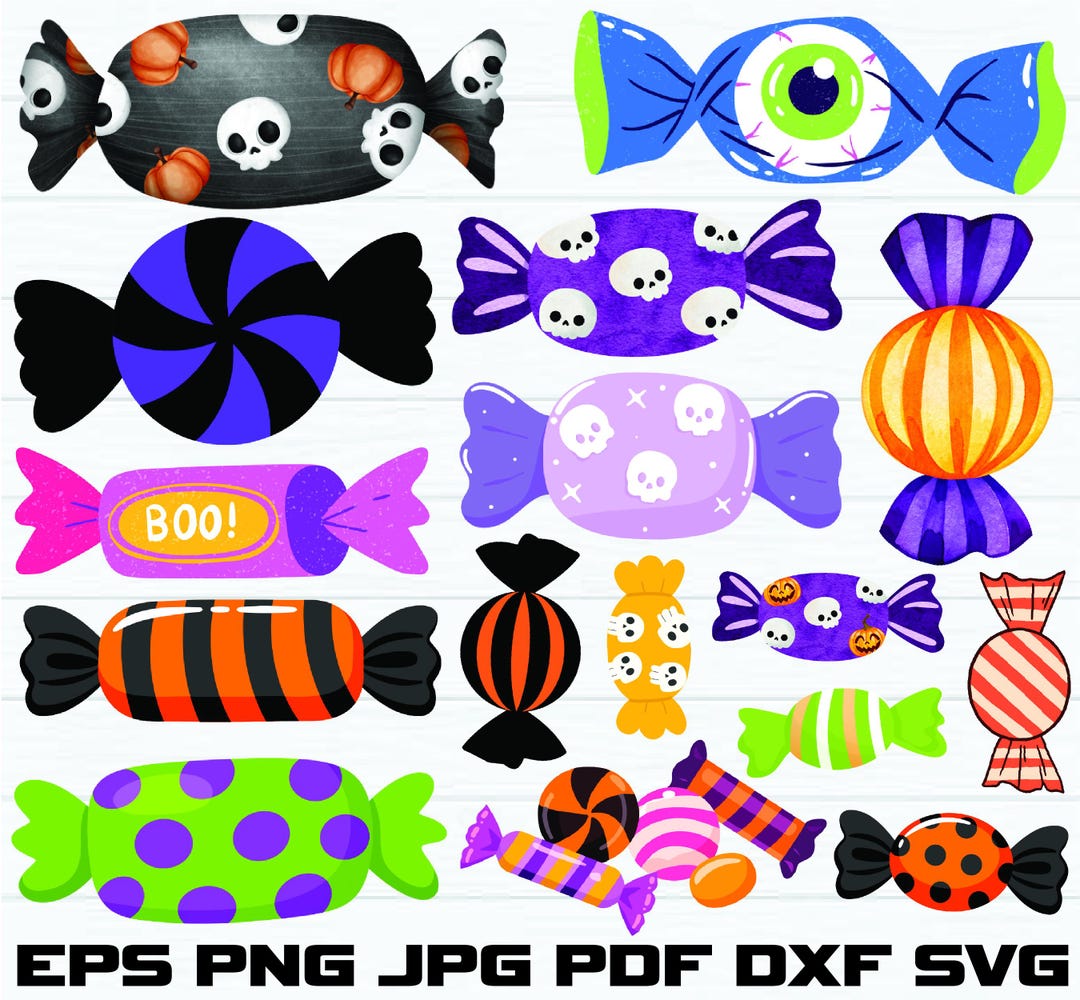 Halloween Candy Svg Bundle, Candy Svg, Candy Clipart, Candy Cut Files ...
