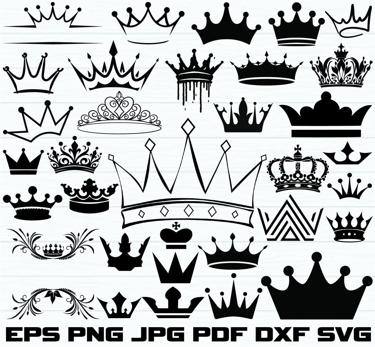 Royal Crown Svg Bundle, King Crown Svg, Crown Cut Files for Circut ...