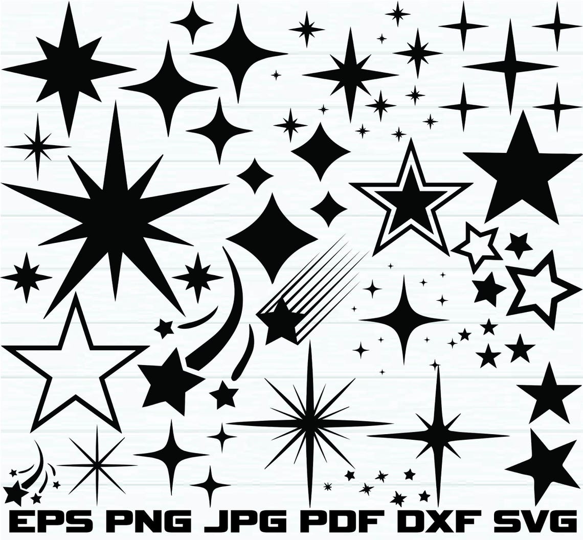 Star SVG Bundle, Christmas Star Svg, Sparkle Svg, Sparkle Star SVG Cut ...