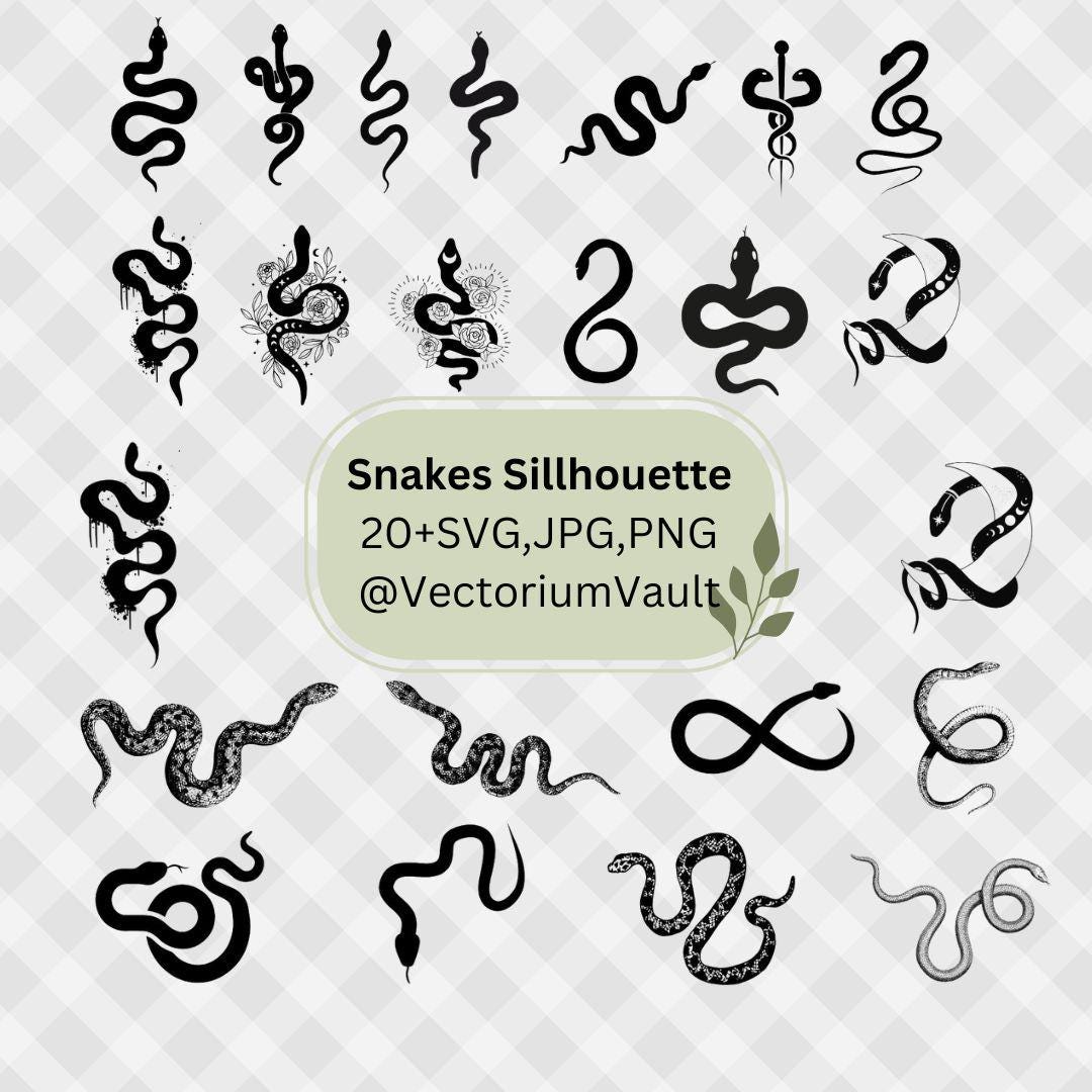 Snake SVG, Reptile SVG, Snake Silhouette SVG, Snake Bundle Svg, Instant ...