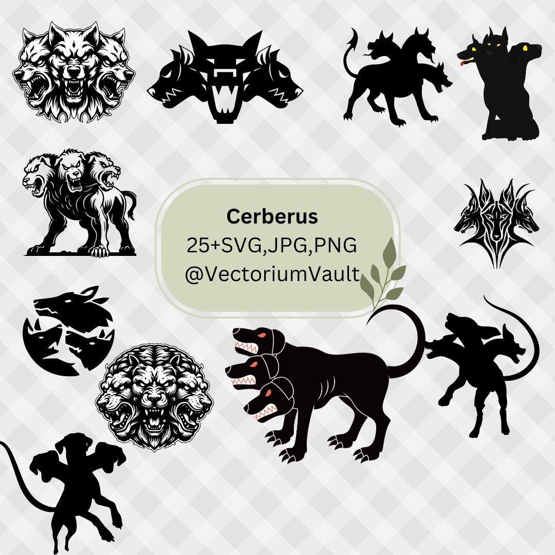 Cerberus SVG, Mythical Creature SVG, Three Headed Dog SVG, Cricut ...
