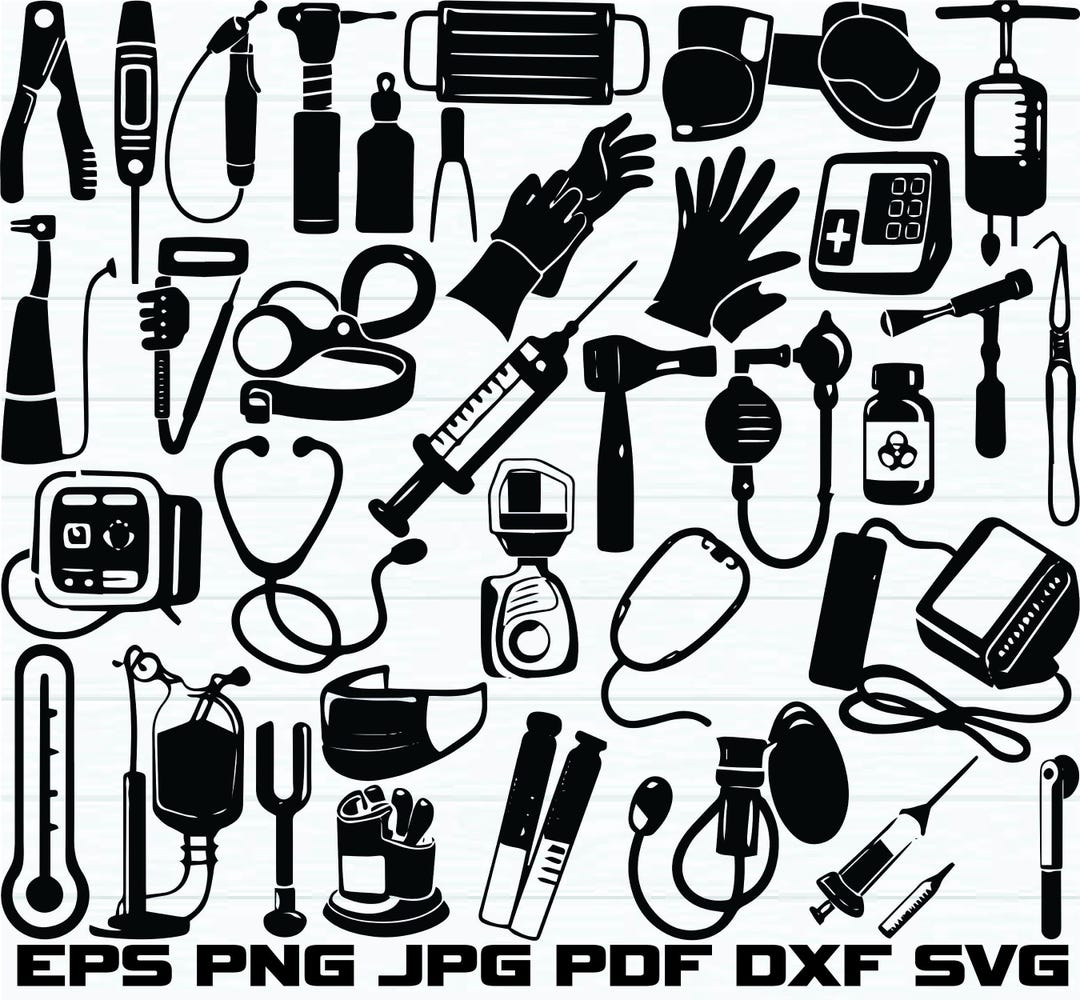 Medical Tools Svg Bundle, Medical Icons Svg, Stethoscope Svg, Medical ...