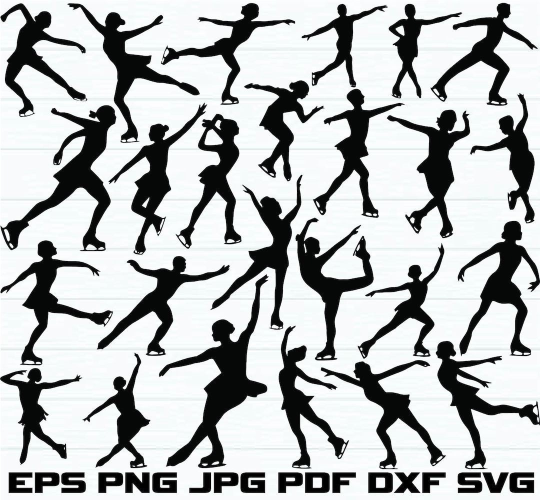 Figure Skating Svg Bundle, Figure Skate Svg, Ice Dancing Svg, Women ...