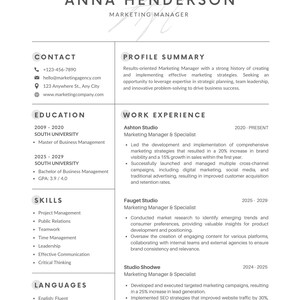 Editable Digital Resume Template for Modern Professionals Instant ...